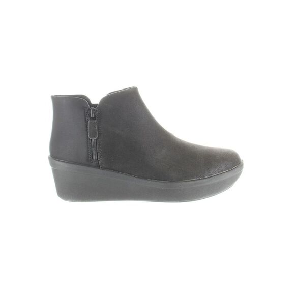 Clarks | Shoes | Clarks Womens Step Rose Up Ankle Boot Black Textile 75 ...